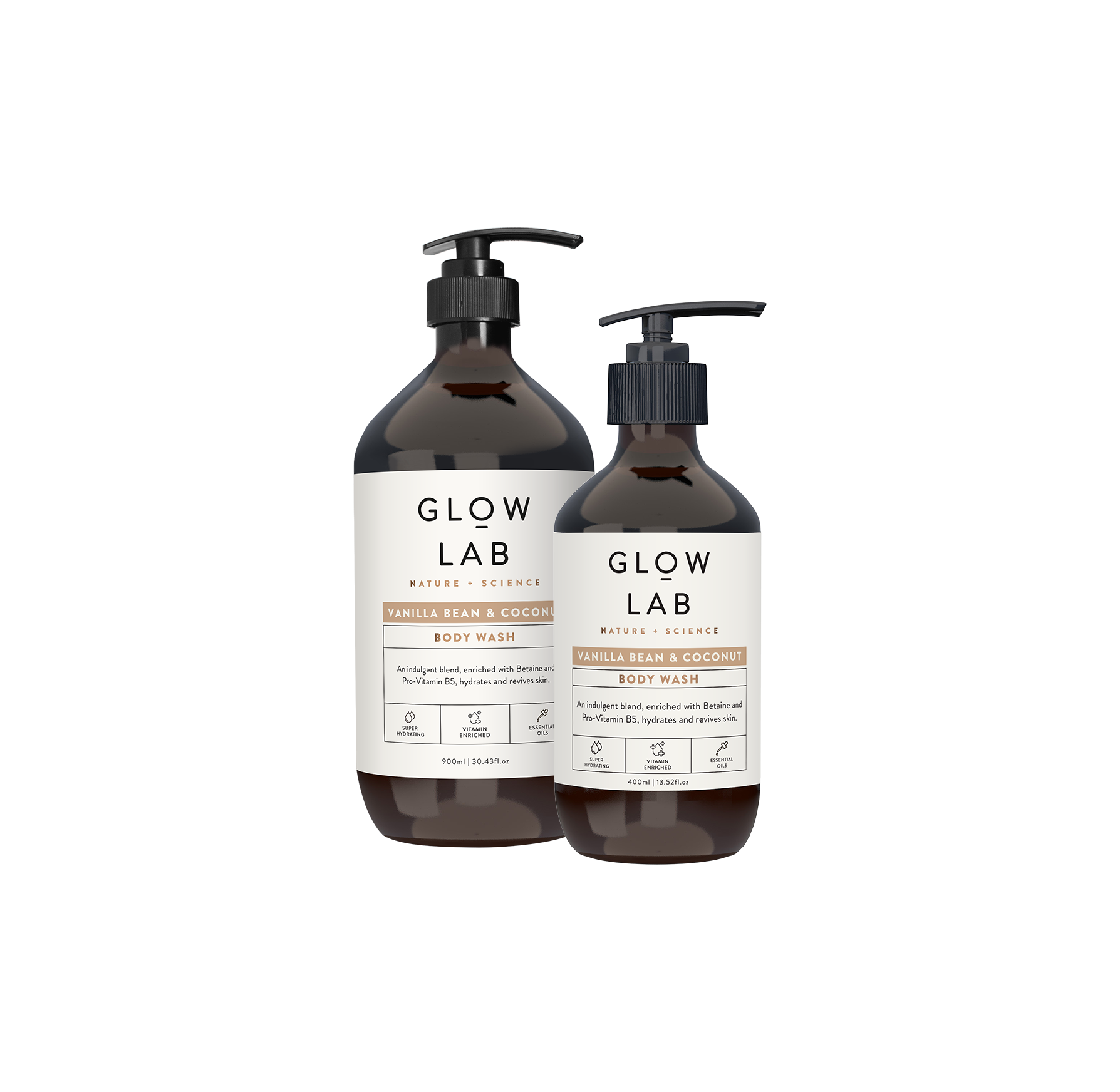 Vanilla Bean & Coconut Body Wash – Glow Lab